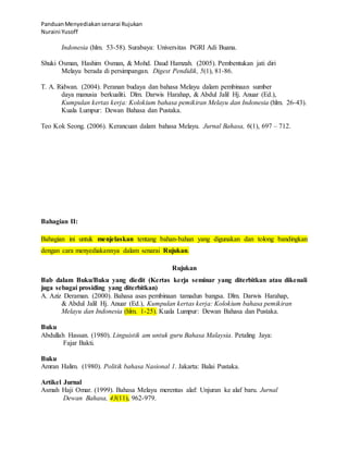 Panduan menyediakan rujukan | DOCX