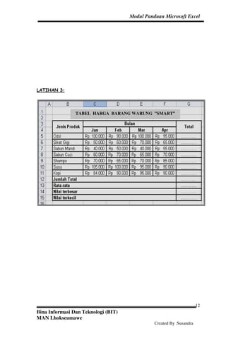 Panduan microsoft office excel 2007 | PDF
