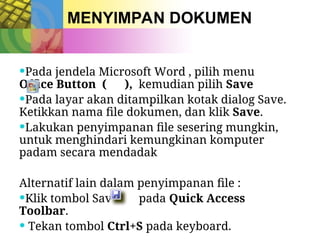Panduan microsoft Word_Pengenalan Dasar Microsoft Word.ppt
