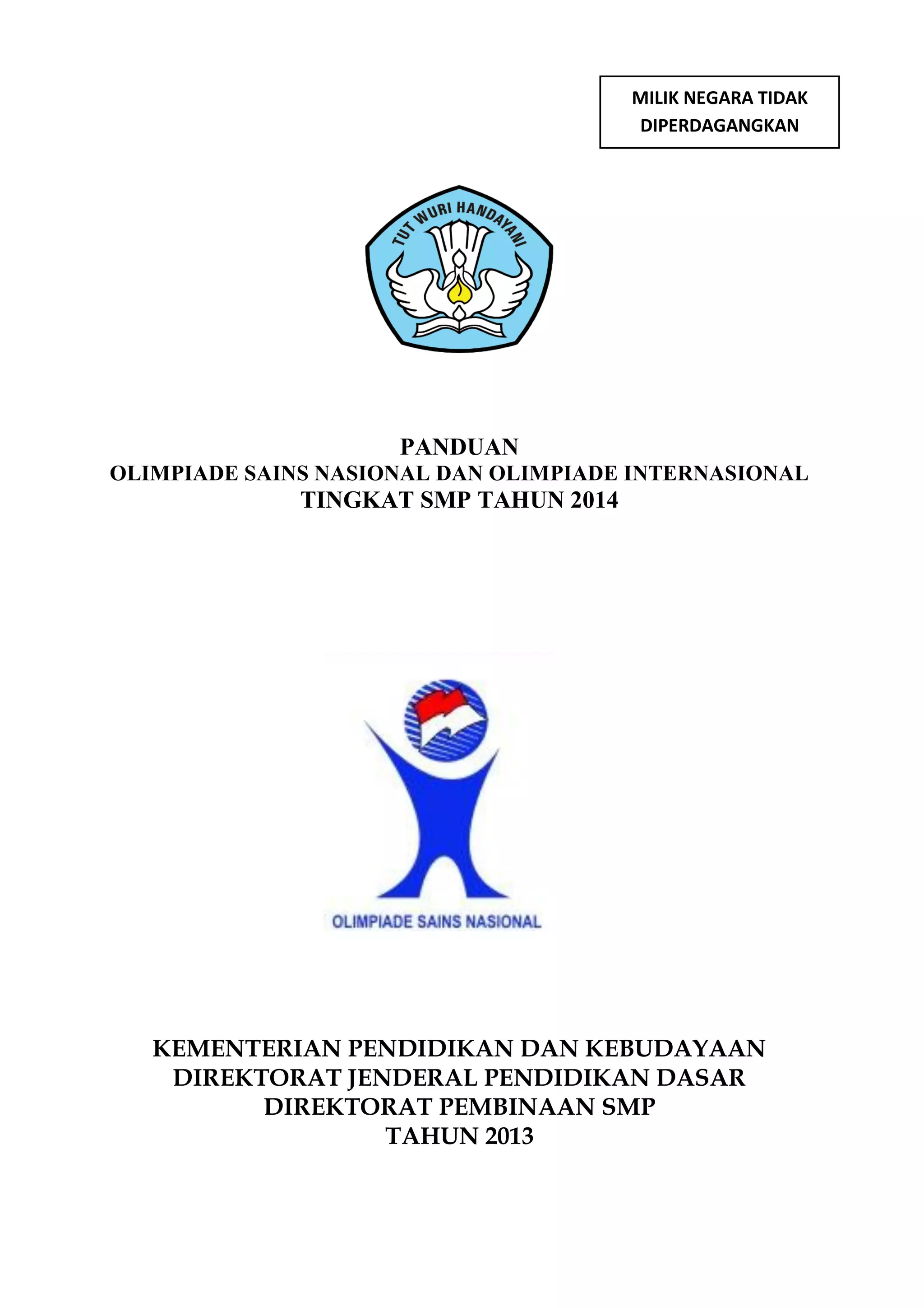 Panduan osn 2014 | PDF