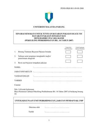 Panduan pakaian istiadat | PDF