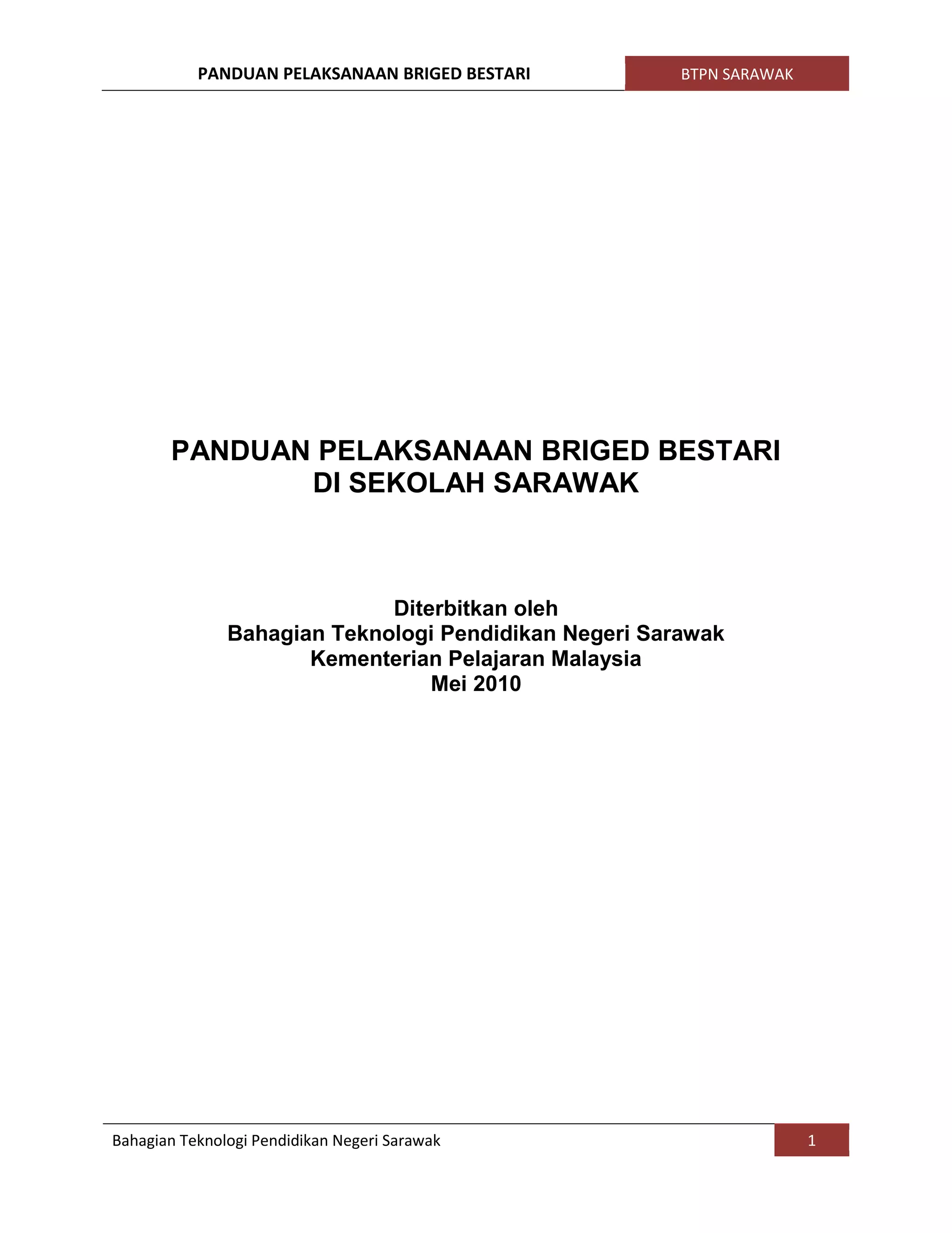 Panduan pelaksanaan briged bestari negeri sarawak | PDF