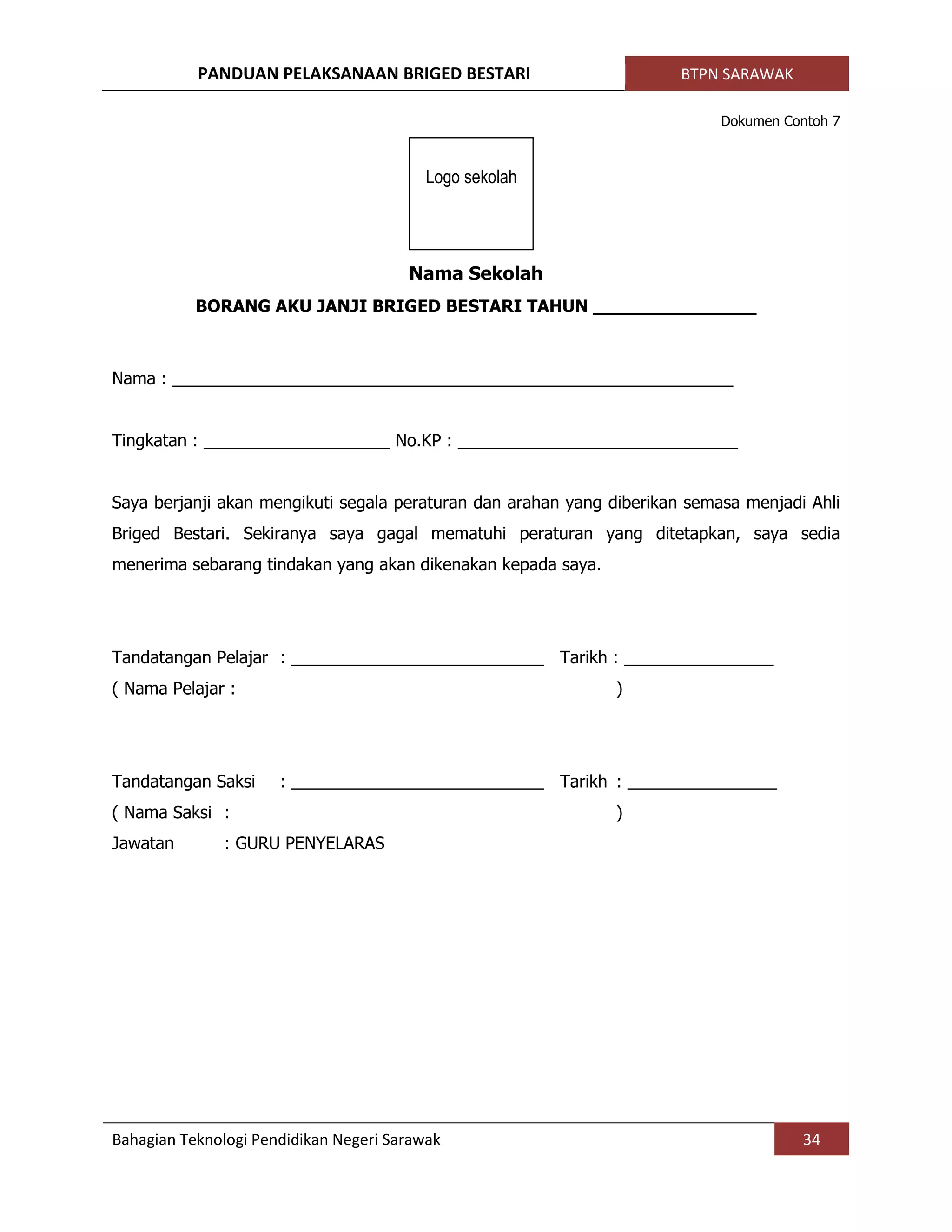 Panduan pelaksanaan briged bestari negeri sarawak | PDF