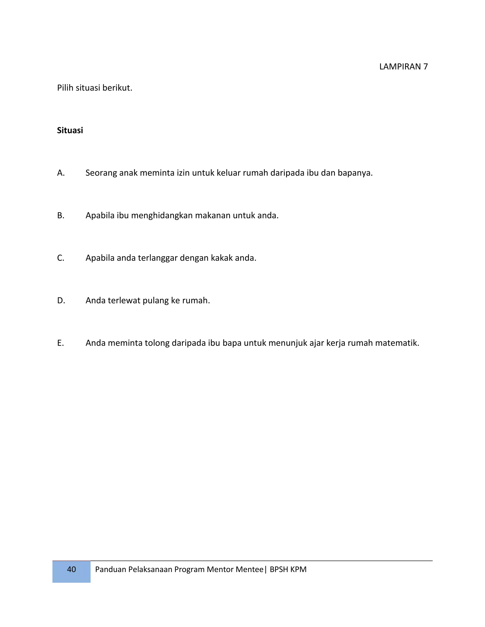 Panduan Pelaksanaan Dan Modul Program Mentor Mentee Di Sekolah Pdf
