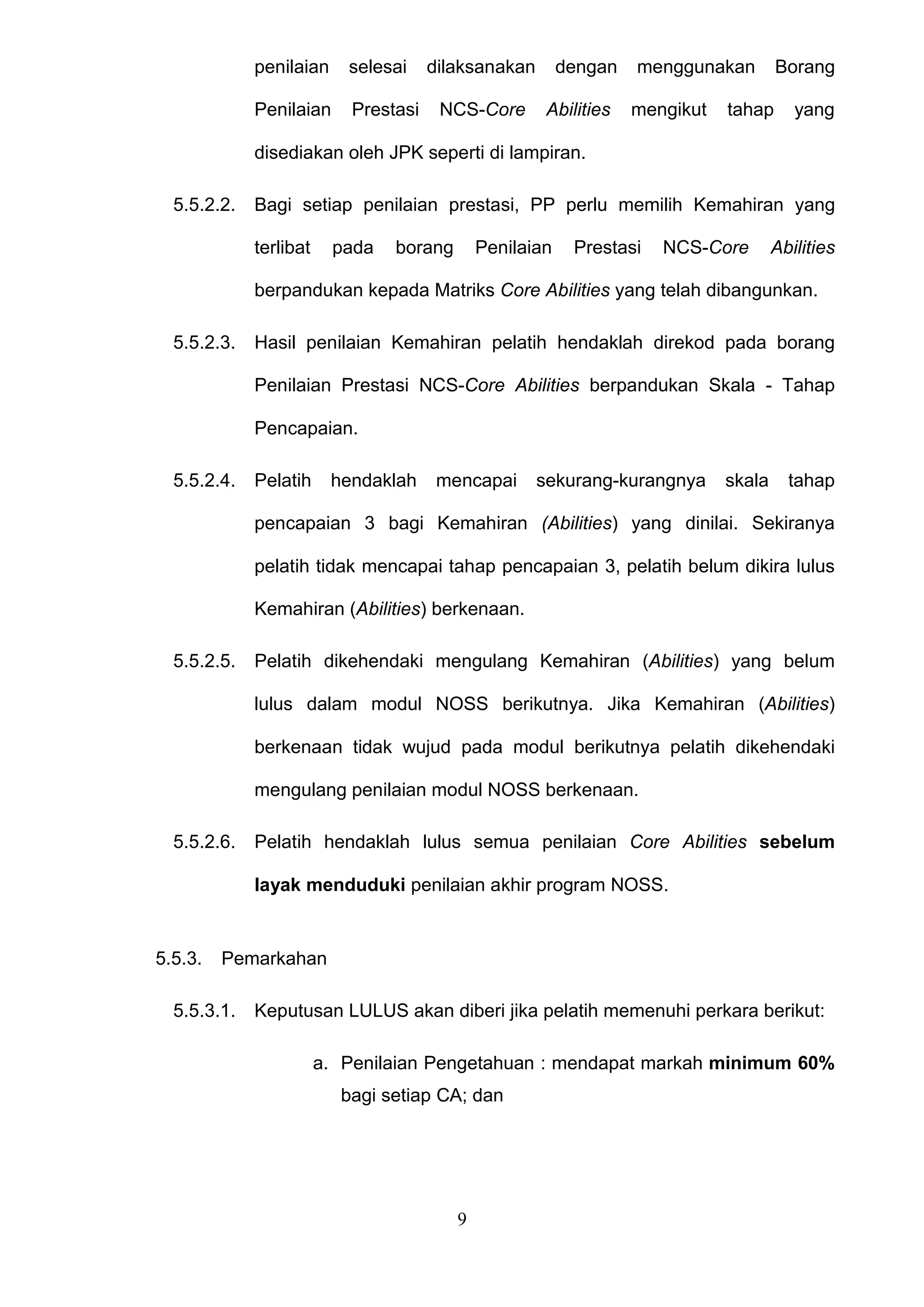 Panduan pelaksanaan kebolehan teras z 009 2015-berkuatkuasa 1 julai ...