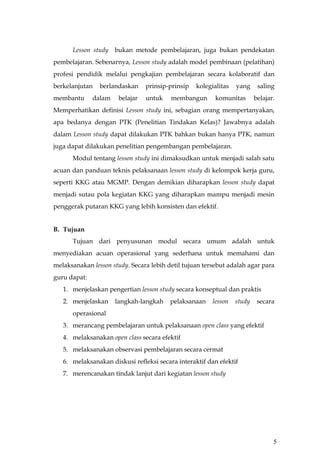 Panduan Pelaksanaan Lesson Study | PDF
