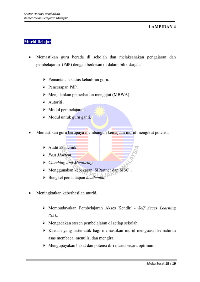 Panduan pelaksanaan melindungi masa instruksional | PDF