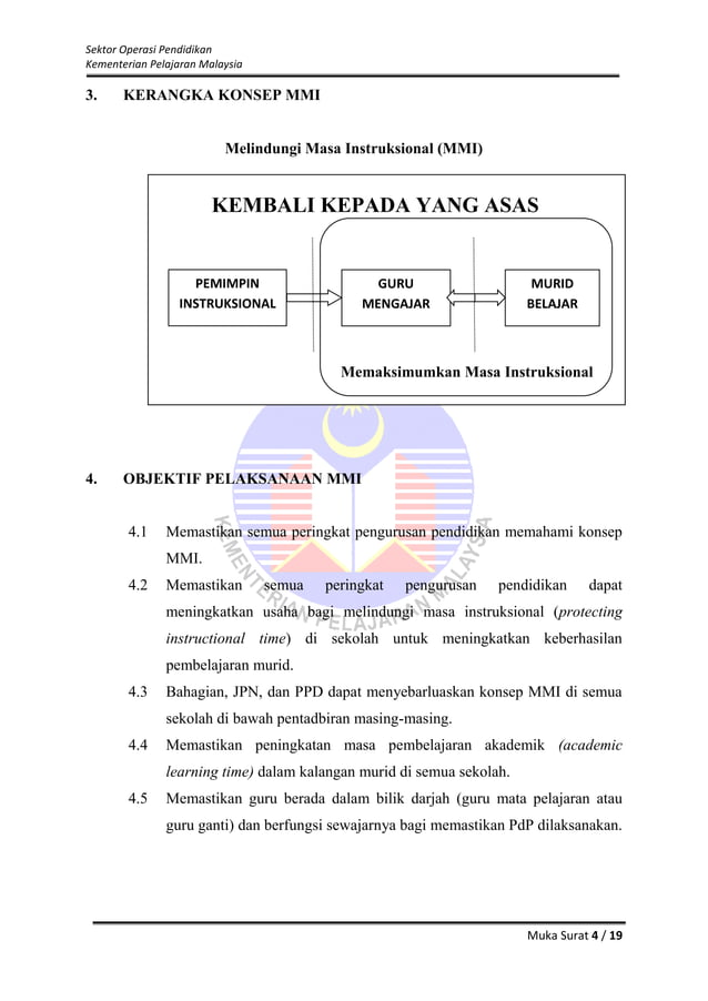 Panduan pelaksanaan melindungi masa instruksional | PDF