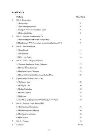 Panduan pelaksanaan projek_tahun_akhir | PDF