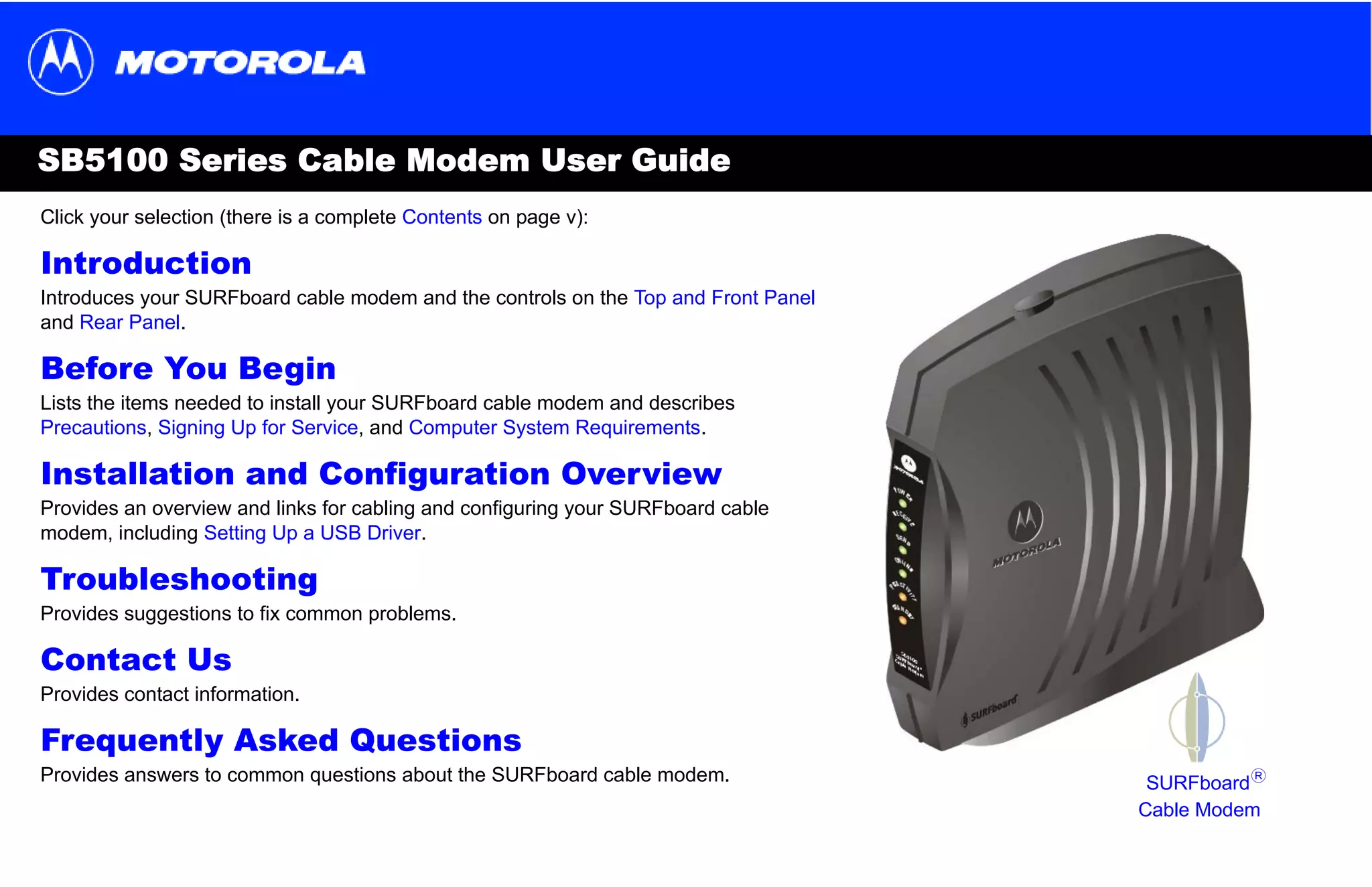 Panduan pelanggan fast net cable modem motorola sb5101 | PPT