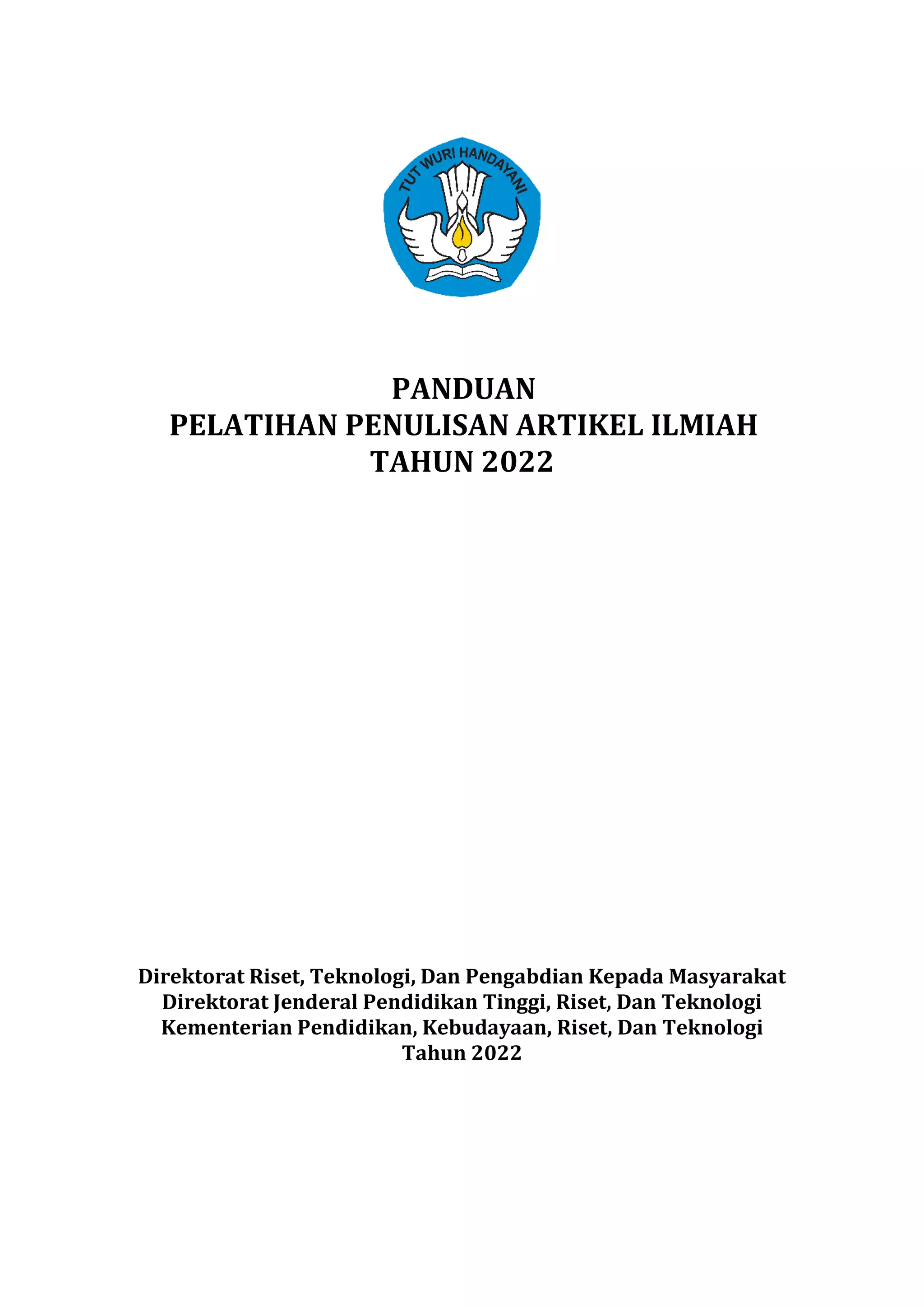 Panduan Pelatihan Penulisan Artikel Ilmiah 2022.pdf