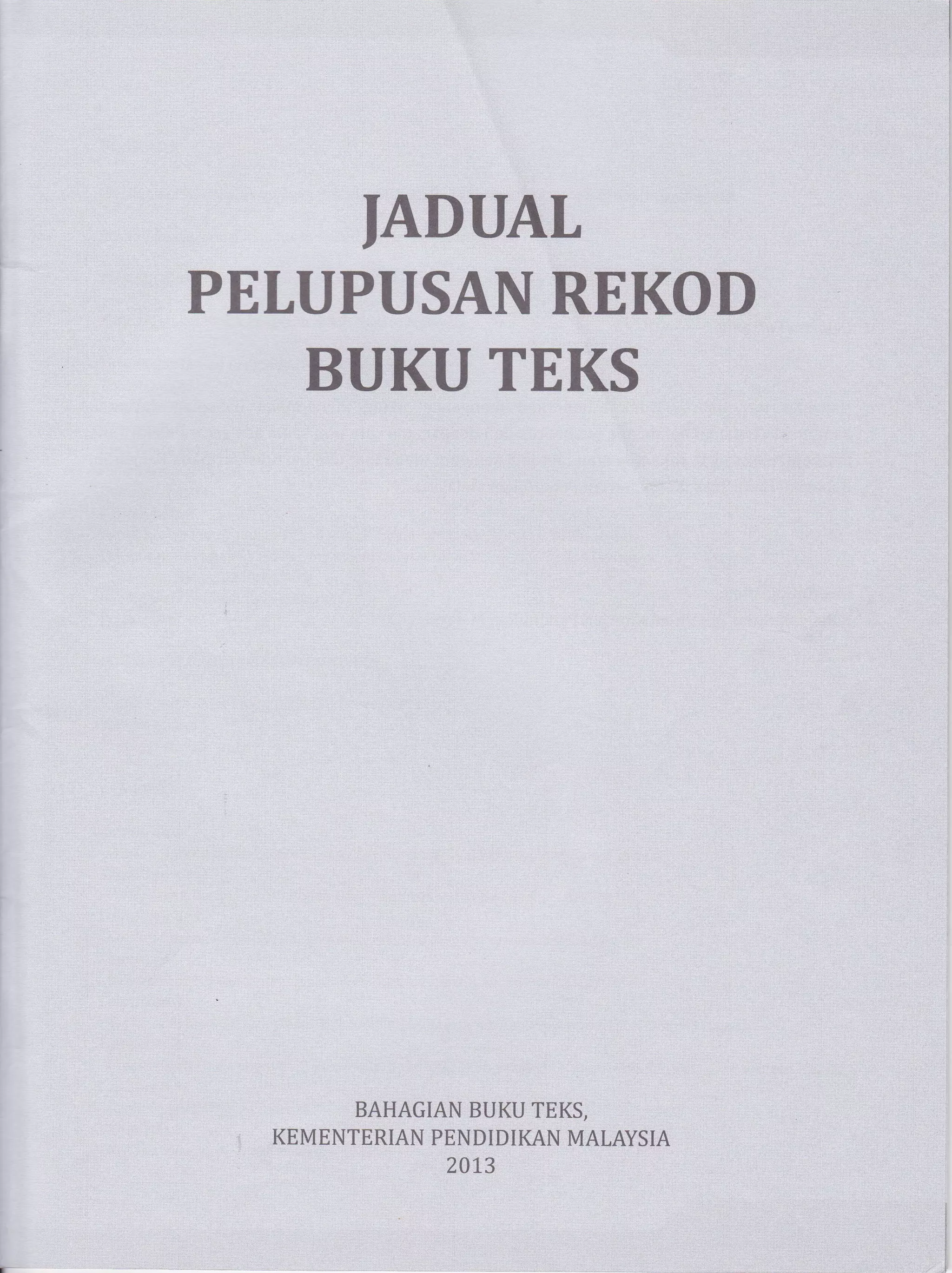 Panduan pelupusan buku teks spbt | PDF