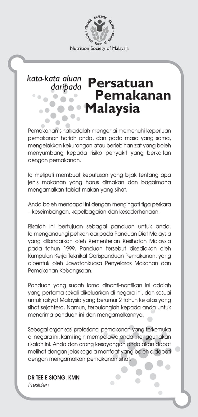 Panduan Pemakanan Malaysia | PDF