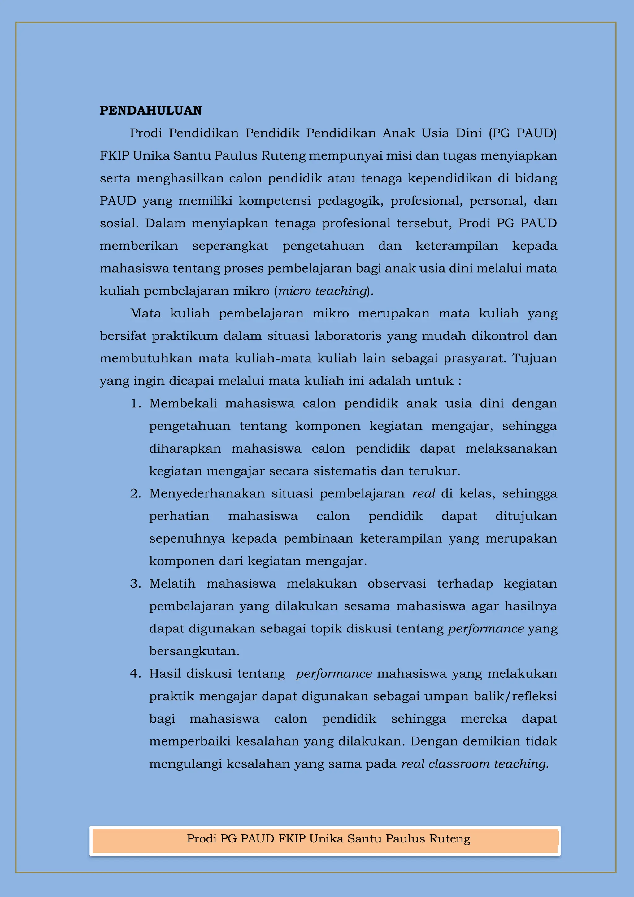 PEMBELAJARAN MIKRO PANDUAN UNTUK BAHAN KULIAH DARI DOSEN | PDF