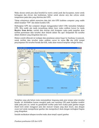 Panduan pembuatan gis dari gps | PDF