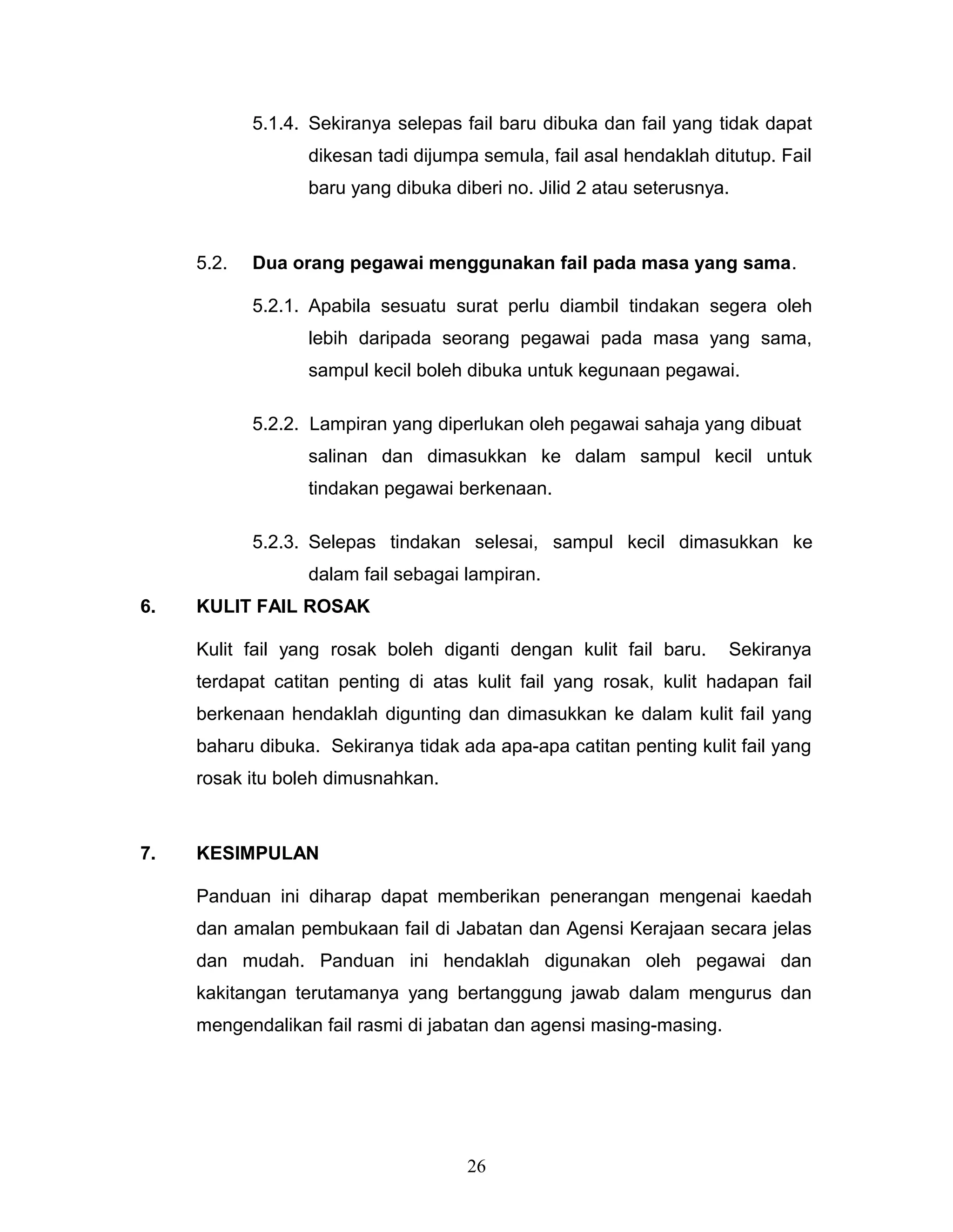 Panduan pembukaan dan penutupan fail latest | DOC
