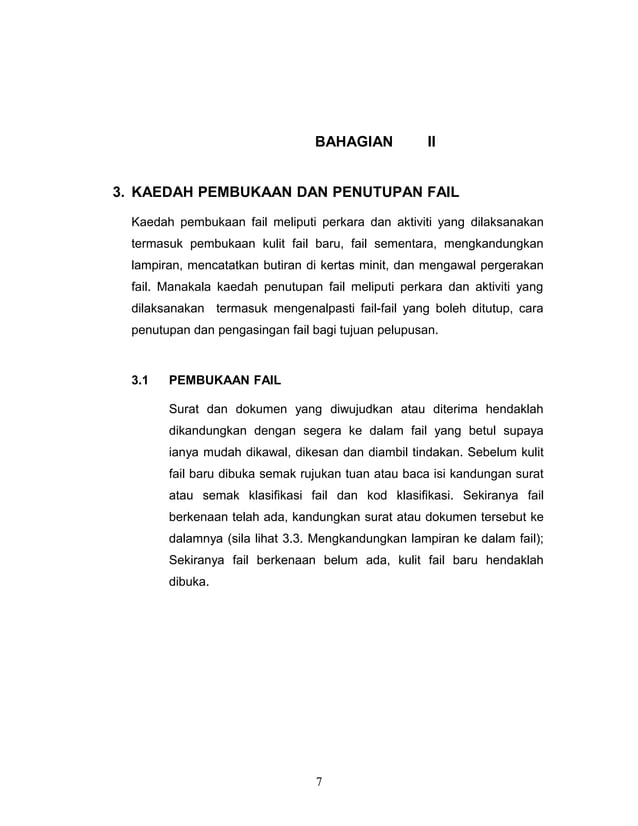 Panduan pembukaan dan penutupan fail latest | DOC