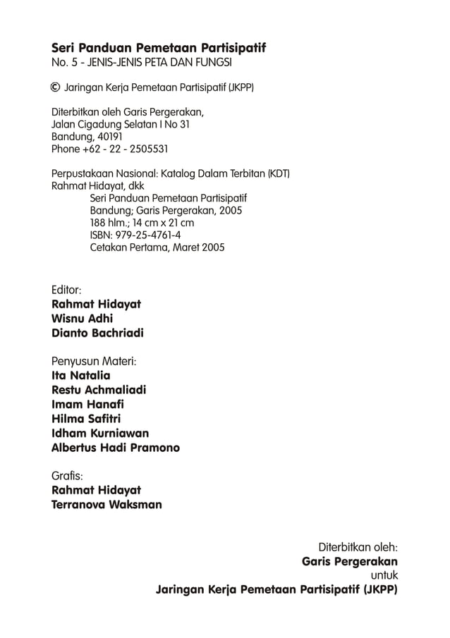 Panduan pemetaan partisipatif - Jenis-jenis peta dan fungsi | PDF