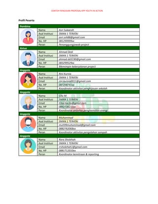 Panduan Pendaftaran Peserta KPP Mining Youth in Action dan Contoh Proposal KPP Mining Youth In ...