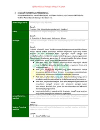 Panduan Pendaftaran Peserta KPP Mining Youth in Action dan Contoh Proposal KPP Mining Youth In ...