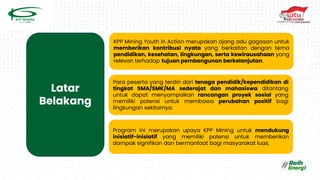 Panduan Pendaftaran Peserta KPP Mining Youth in Action dan Contoh Proposal KPP Mining Youth In ...