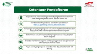 Panduan Pendaftaran Peserta KPP Mining Youth in Action dan Contoh Proposal KPP Mining Youth In ...