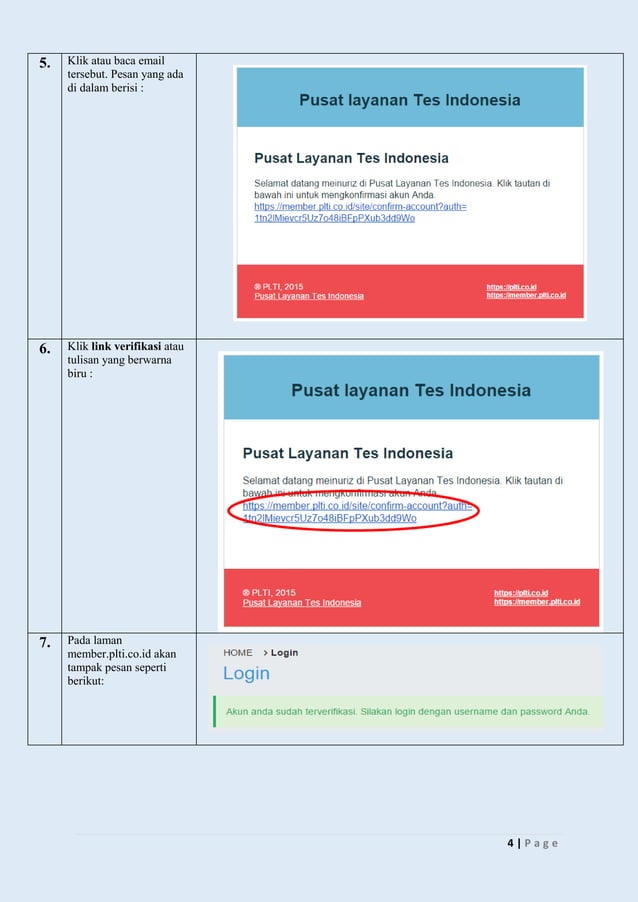 Panduan pendaftaran peserta tes plti tahun 2016 | PDF