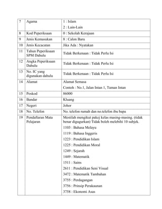 Panduan pendaftaran spm | PDF