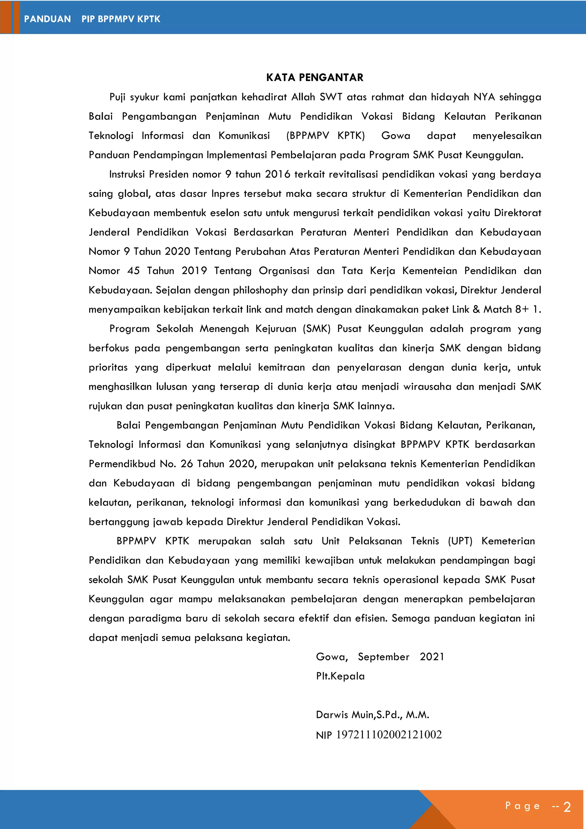 Panduan pendampingan pip 2021 | PDF