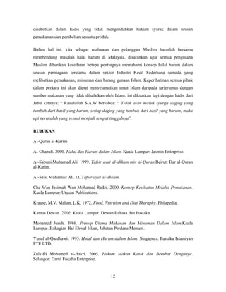 Panduan penentuan makanan halal menurut pandangan ulama | PDF