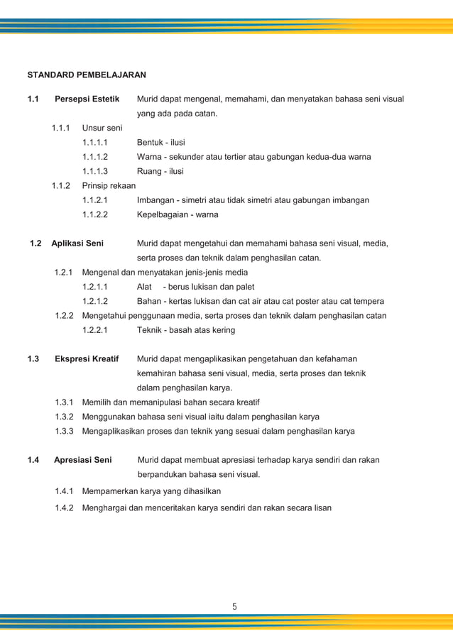 Panduan pengajaran dunia seni visual tahun 3 | PDF