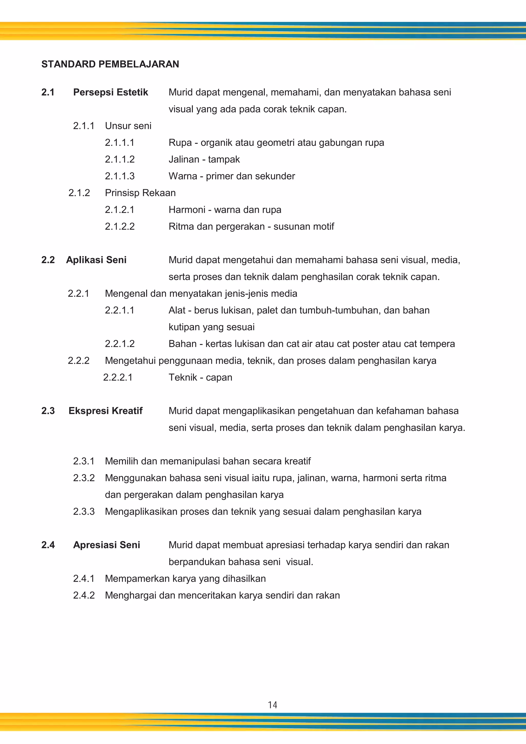 Panduan pengajaran dunia seni visual tahun 3 | PDF
