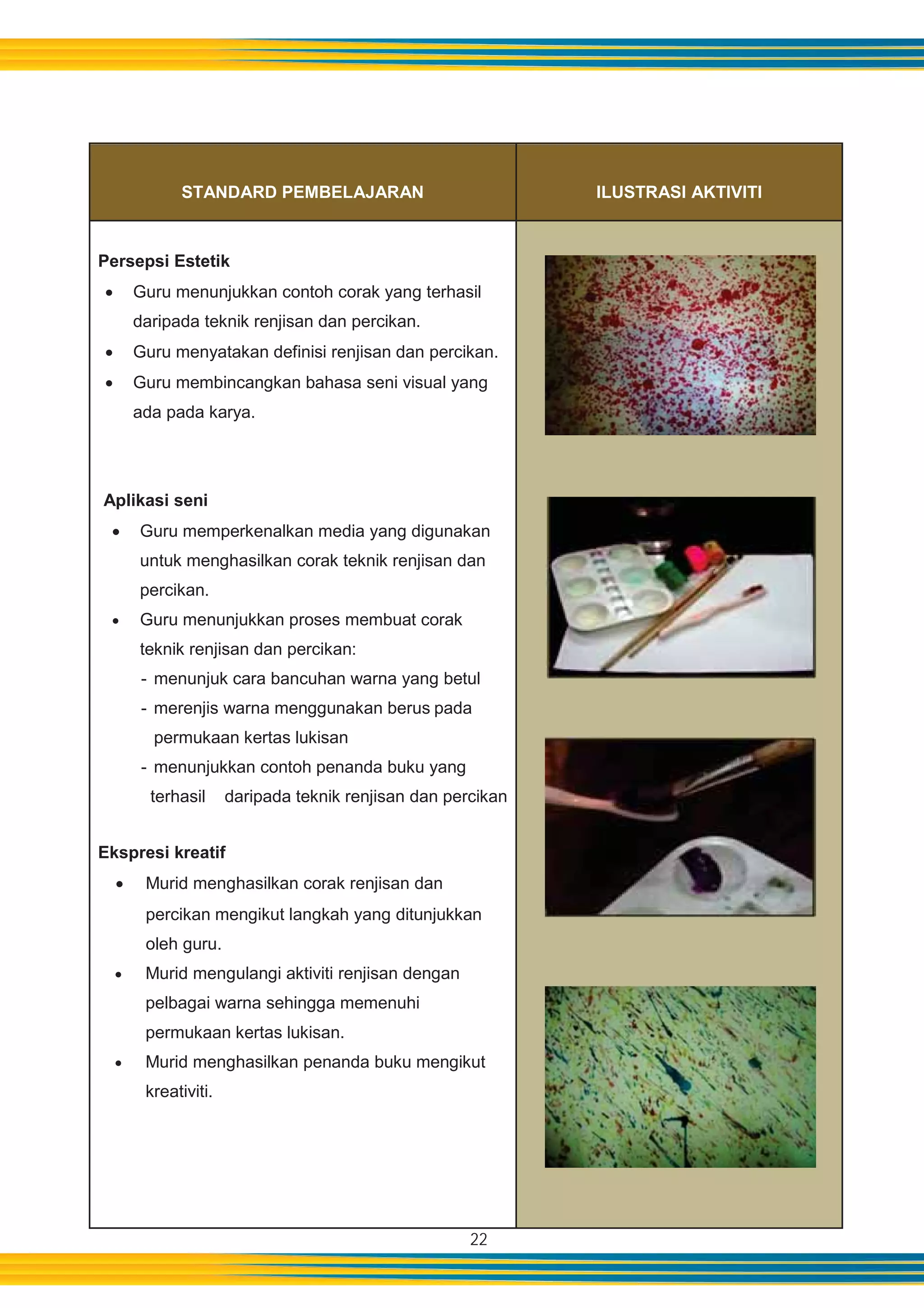 Panduan pengajaran dunia seni visual tahun 3 | PDF