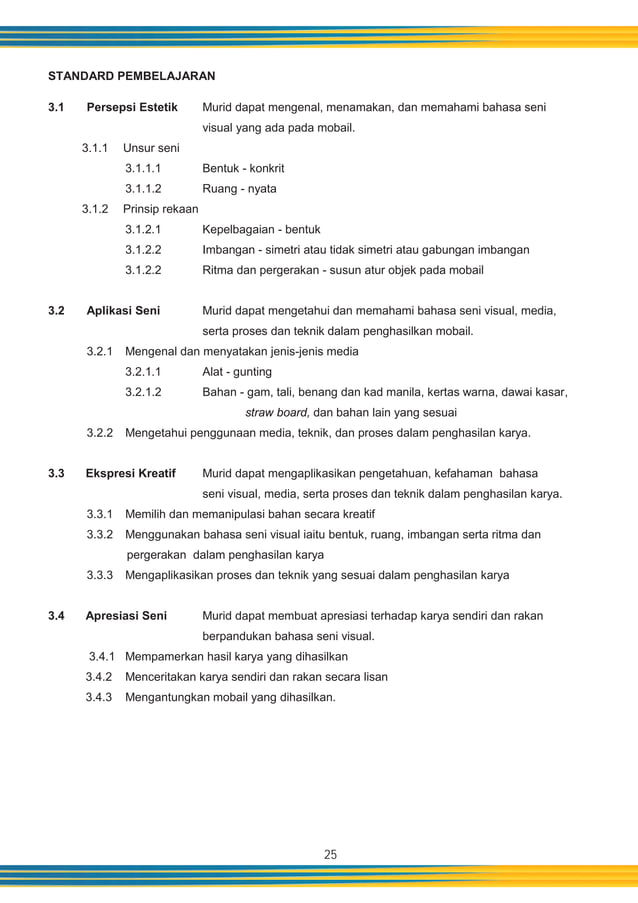 Panduan pengajaran dunia seni visual tahun 3 | PDF
