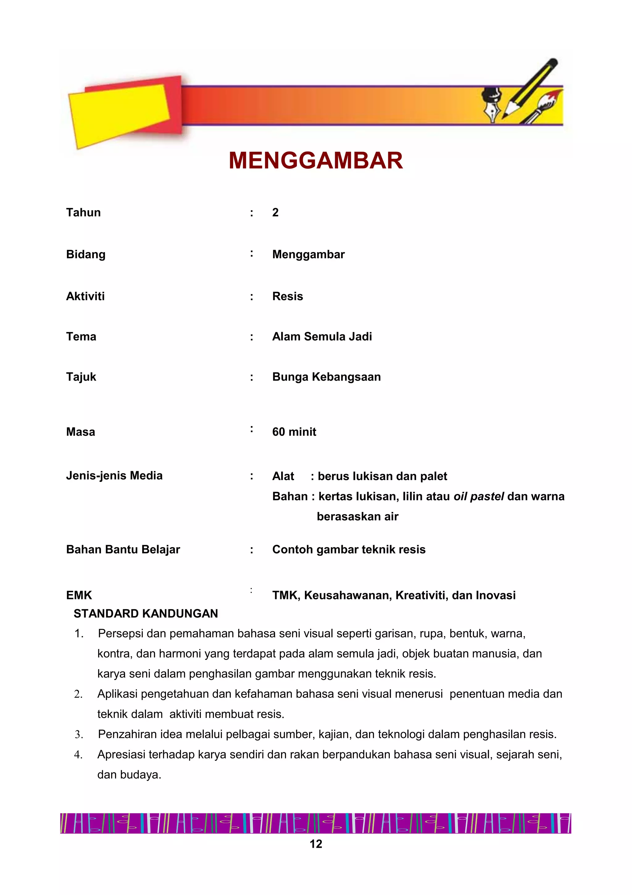 Buku Panduan pengajaran dunia seni visual thn 2 | PDF