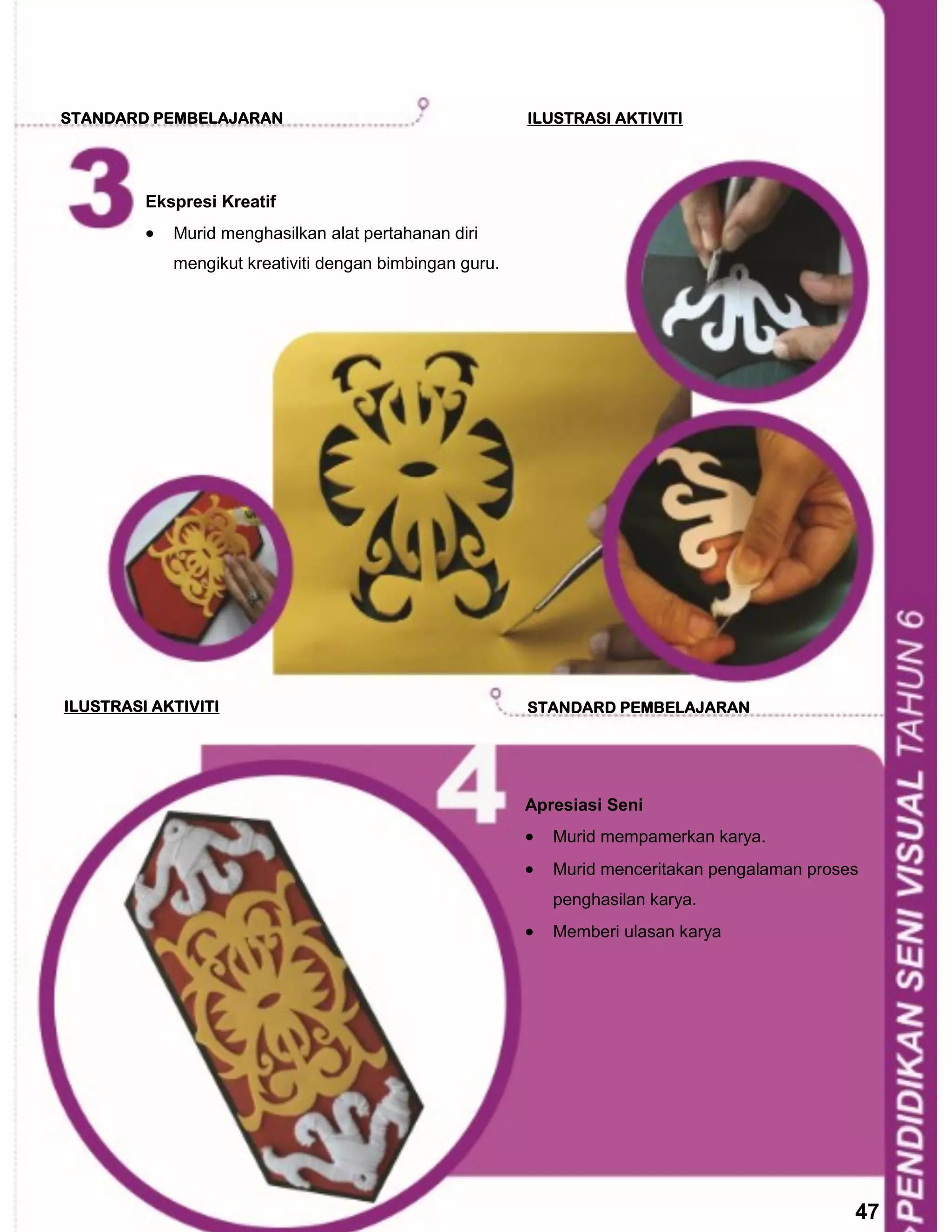 Panduan pengajaran kssr pendidikan seni visual tahun 6 | PDF