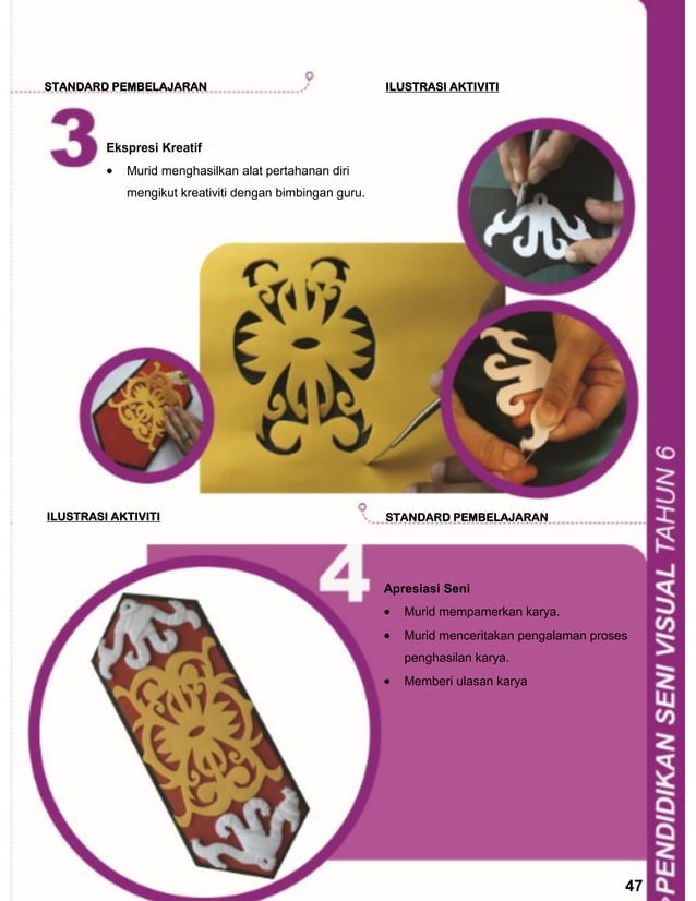 Panduan pengajaran kssr pendidikan seni visual tahun 6 | PDF