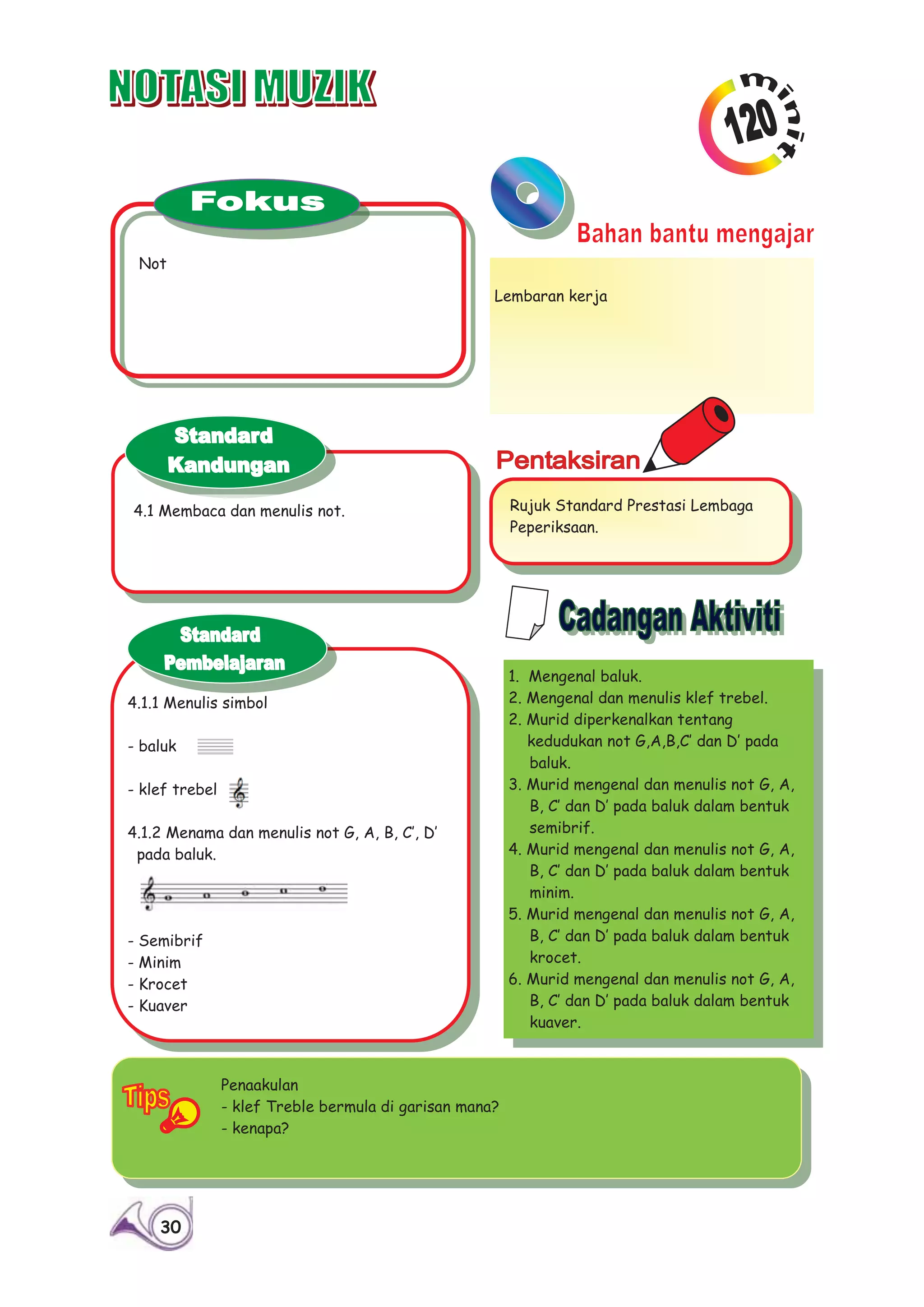 Panduan pengajaran muzik tahun 4 | PDF