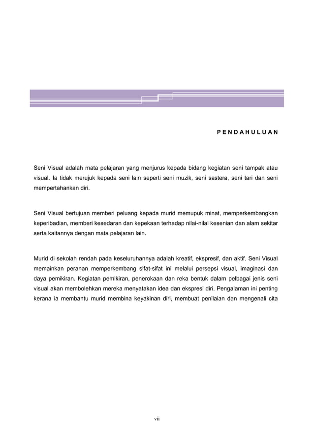 Panduan pengajaran seni visual tahun 1 | PDF