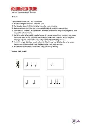 Panduan pengajaran PENDIDIKAN MUZIK tahun 5 | PDF