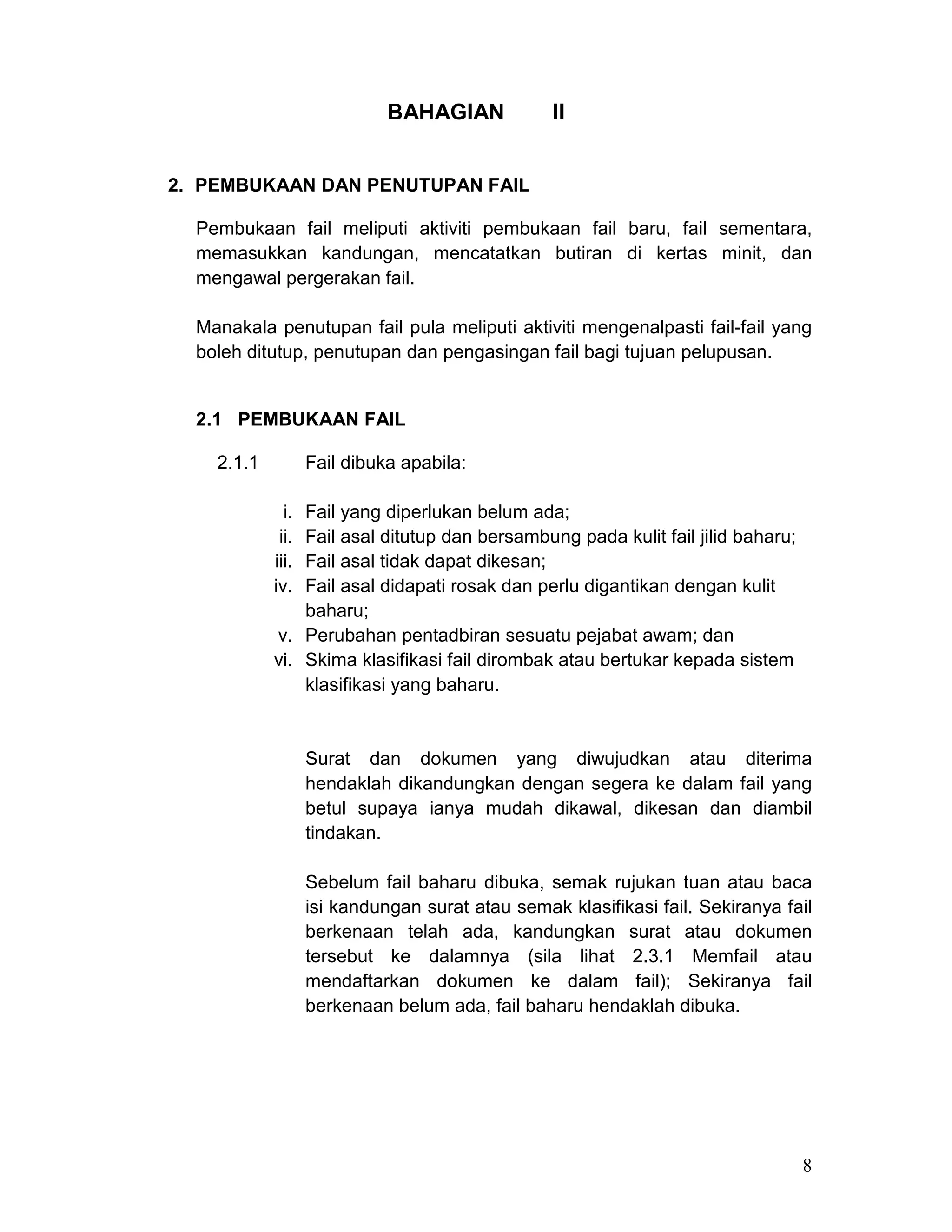Panduan pengendalian fail | PDF