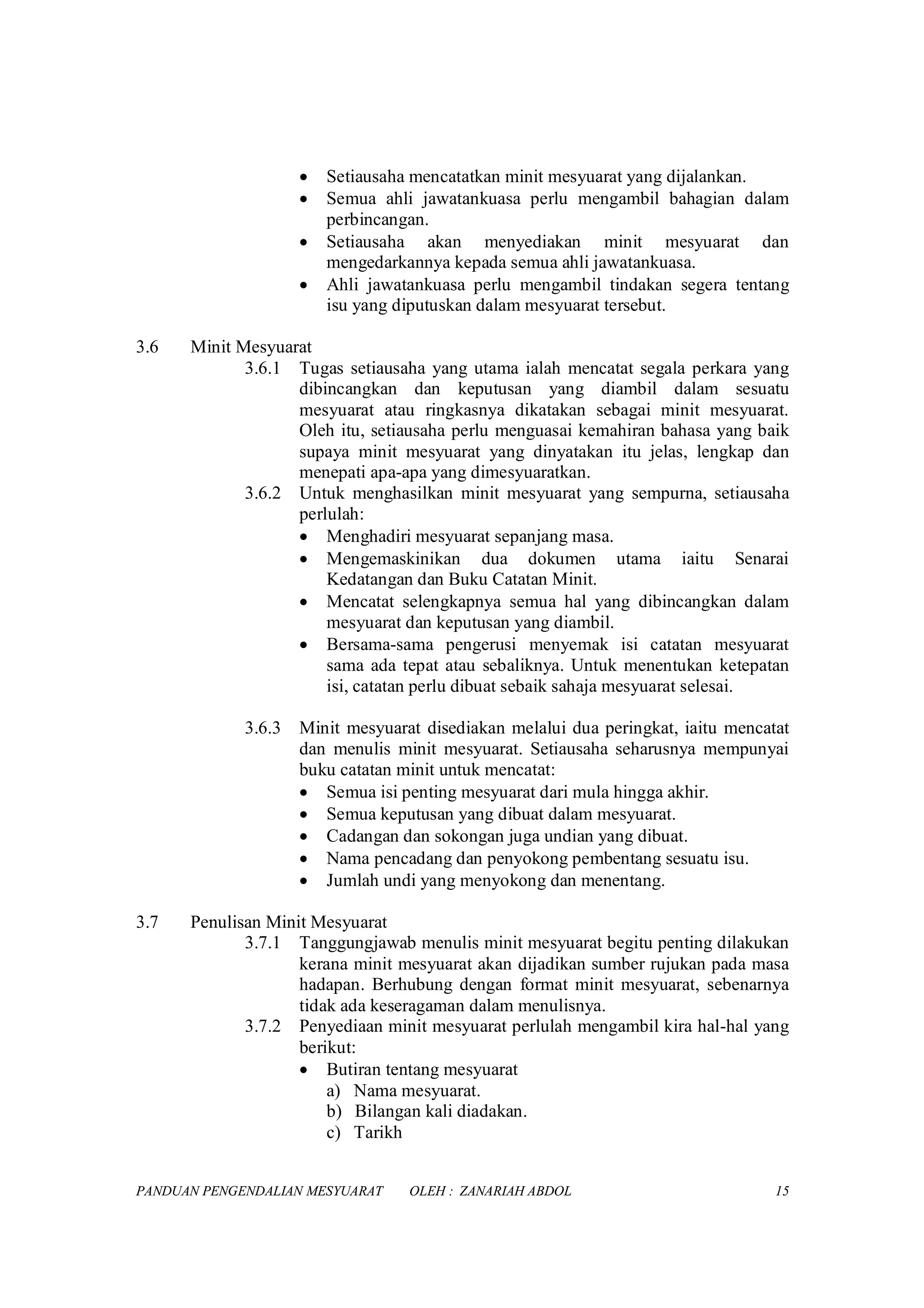 Panduan pengendalian mesyuarat | PDF