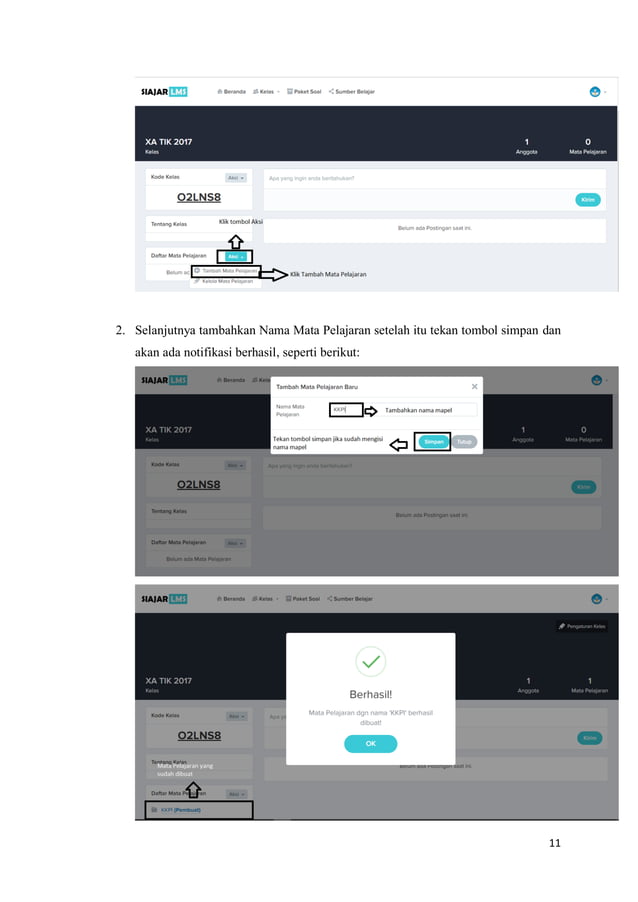 Panduan Penggunaan Siajar LMS | PDF