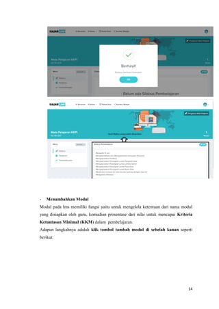 Panduan Penggunaan Siajar LMS | PDF