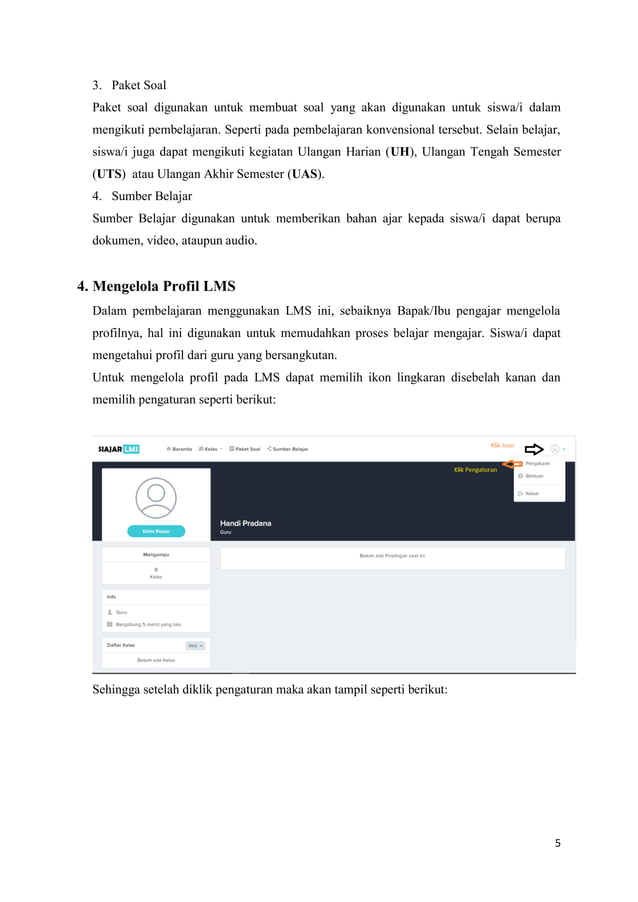 Panduan Penggunaan Siajar LMS | PDF