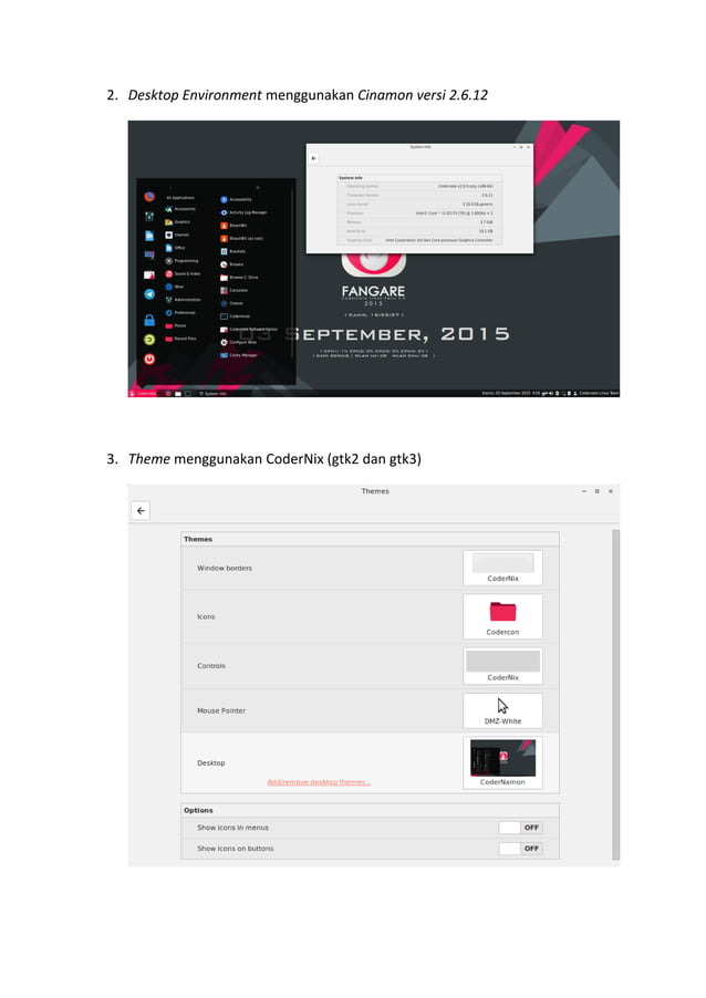 Panduan penggunaan Codernate Linux v2.0 "Fangare" | PDF