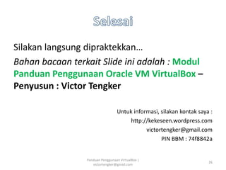 tutorial oracle virtual box | PPT