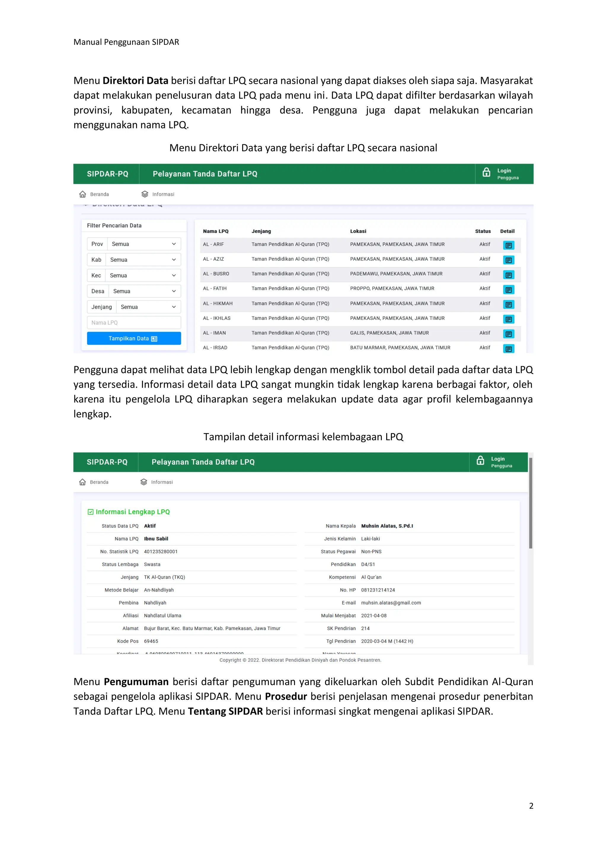 PANDUAN PENGGUNAAN SIPDAR LPQ OLEH TIM KABUPATEN.pdf