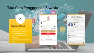 Panduan penggunaan siwaslu (1) | PDF