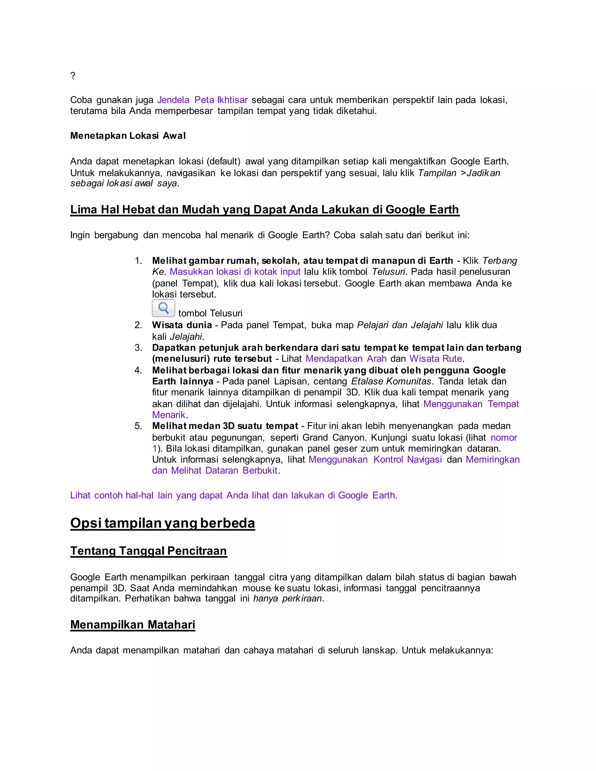 Panduan Pengguna Google Earth Pro Docx